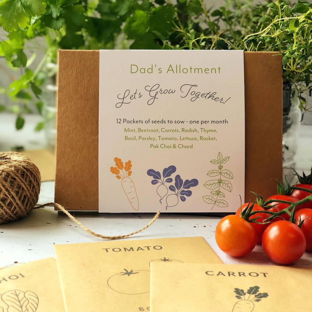 Dads Allotment Seed Kit By Border in a Box | notonthehighstreet.com