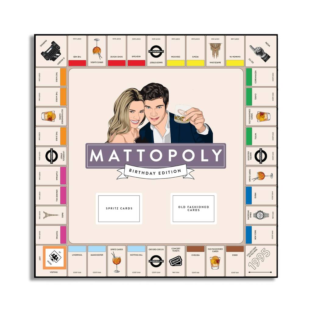 Personalised Opoly Board Game By The Dice Guys | notonthehighstreet.com