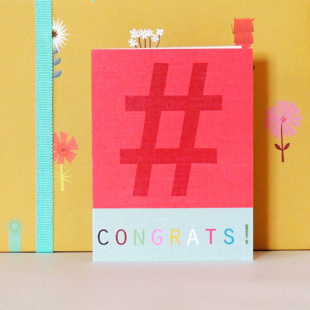 Mini Hashtag Congratulations Card By Kali Stileman Publishing ...