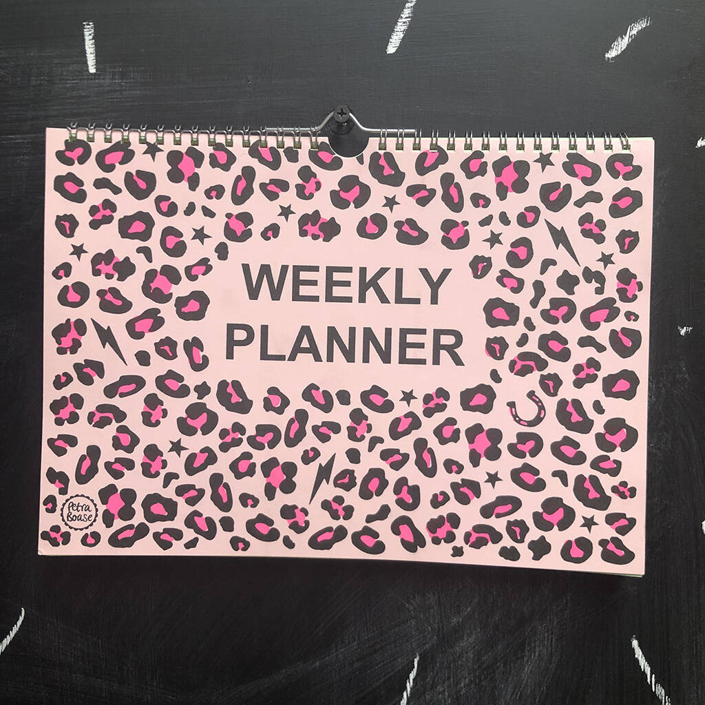 Weekly Planner Pink Leopard Cover By Petra Boase Ltd ...
