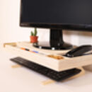Birch Ply Desktop Screen Stand With Inbuilt Desk Tidy By Flyp Furniture ...