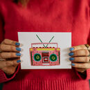 Boom Box Card By Katie Whitton Design | notonthehighstreet.com