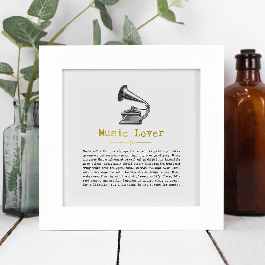 Gift Boxed Framed Music Print By Coulson Macleod | notonthehighstreet.com