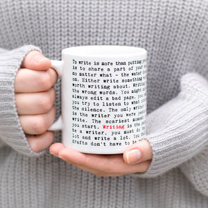 The Art Of Writing Quotes Mug Gift For Writers By Coulson Macleod ...