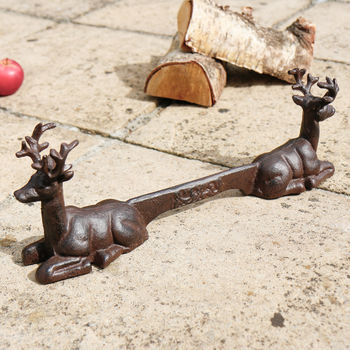 cast iron stag boot scraper by dibor | notonthehighstreet.com