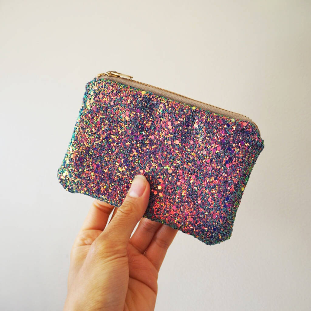 Sparkly Glitter Coin Purse By Suki Sabur Designs | notonthehighstreet.com