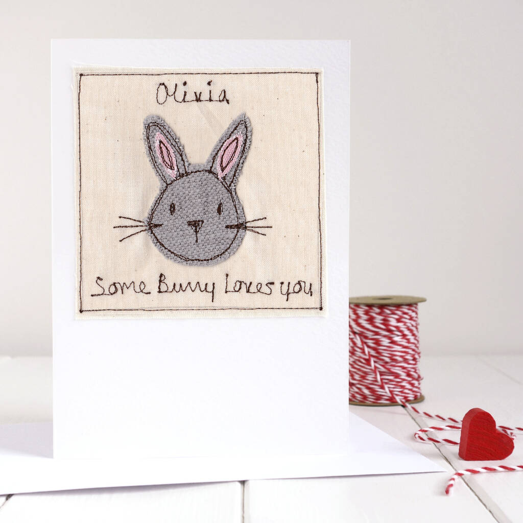 personalised bunny rabbit valentine's day card by milly and pip gifts ...