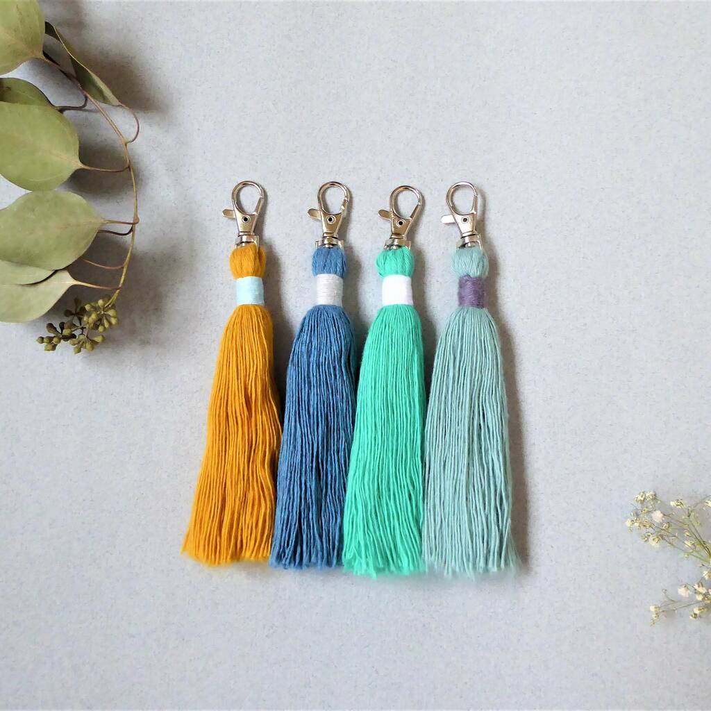 Handmade Tassel Keyring By Catherine Jane Weaving | notonthehighstreet.com