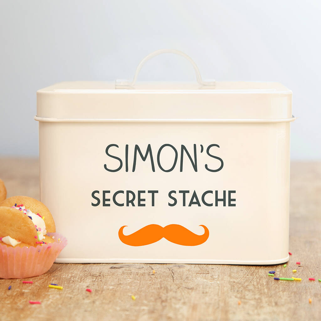 Personalised Stache Storage Tin By Jonny's Sister | notonthehighstreet.com