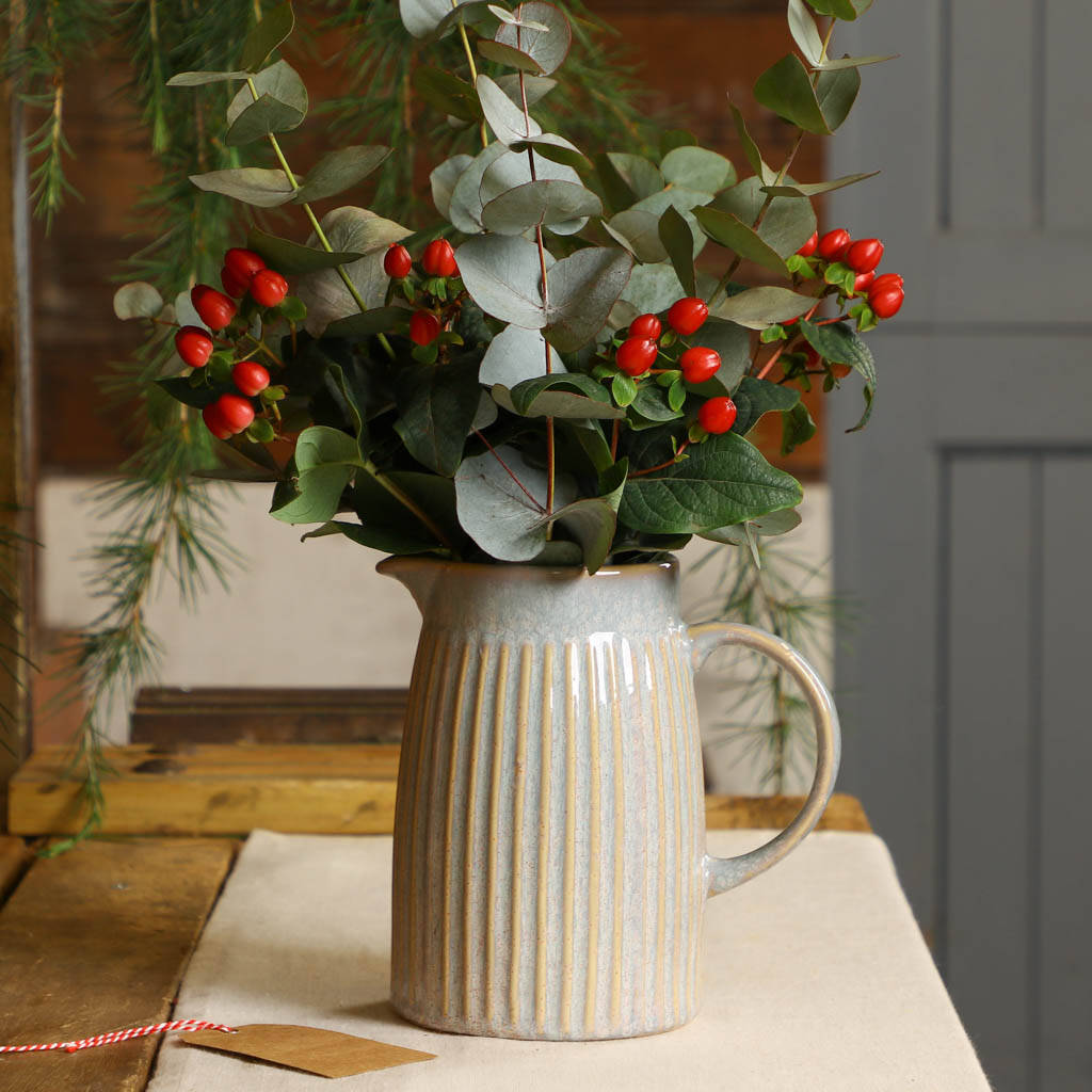 Richmond Washed Stone Pitcher Jug Vase By Dibor | notonthehighstreet.com
