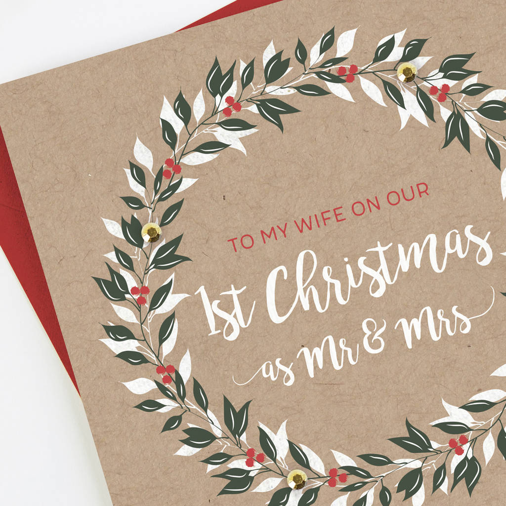 Wife 1st Christmas Card By Loom Weddings Notonthehighstreet Wife 1st Christmas Card By Loom Weddings Notonthehighstreet