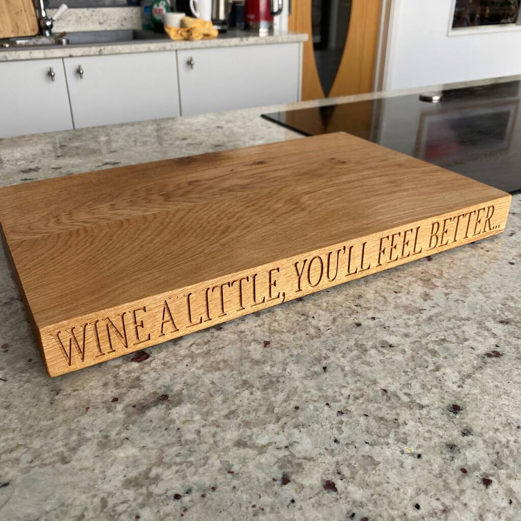Engraved Oak Chopping Board By Grain Designs