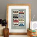 Personalised Memory Tapes Print By Over & Over | notonthehighstreet.com
