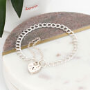 Girls Sterling Silver Padlock Charm Bracelet By Hurleyburley Junior ...
