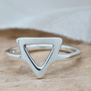 Silver Triangle Ring. Geometric Ring By Louy Magroos ...