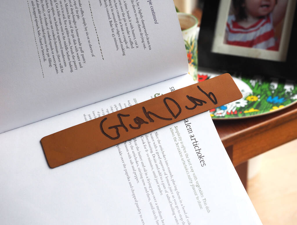 Personalised Grandparents Leather Bookmark By Stabo ...