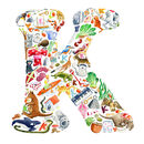 Letter K Print By Louise Tate Illustration | notonthehighstreet.com