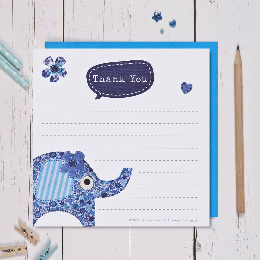 Boy's Thank You Cards By aliroo