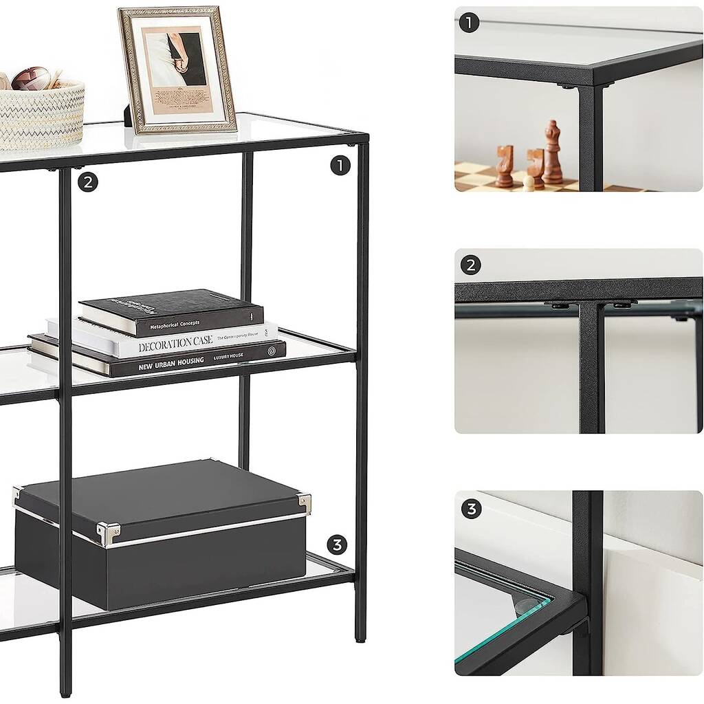 Console Table Coffee Table Tempered Glass Shelves By Momentum