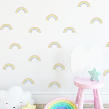 Pastel Rainbow Wall Stickers By Nutmeg Wall Stickers ...