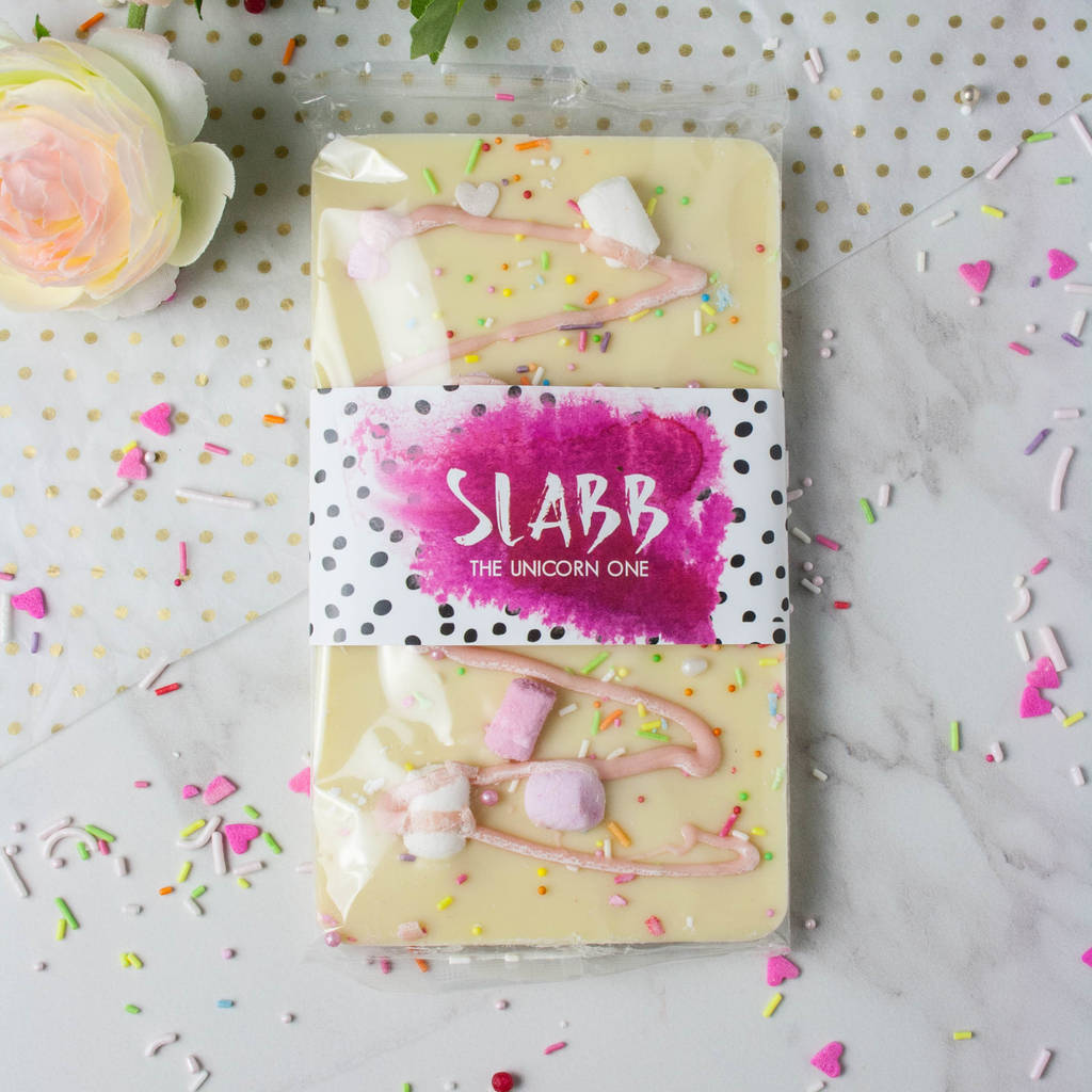 unicorn chocolate slabb by the slabb | notonthehighstreet.com