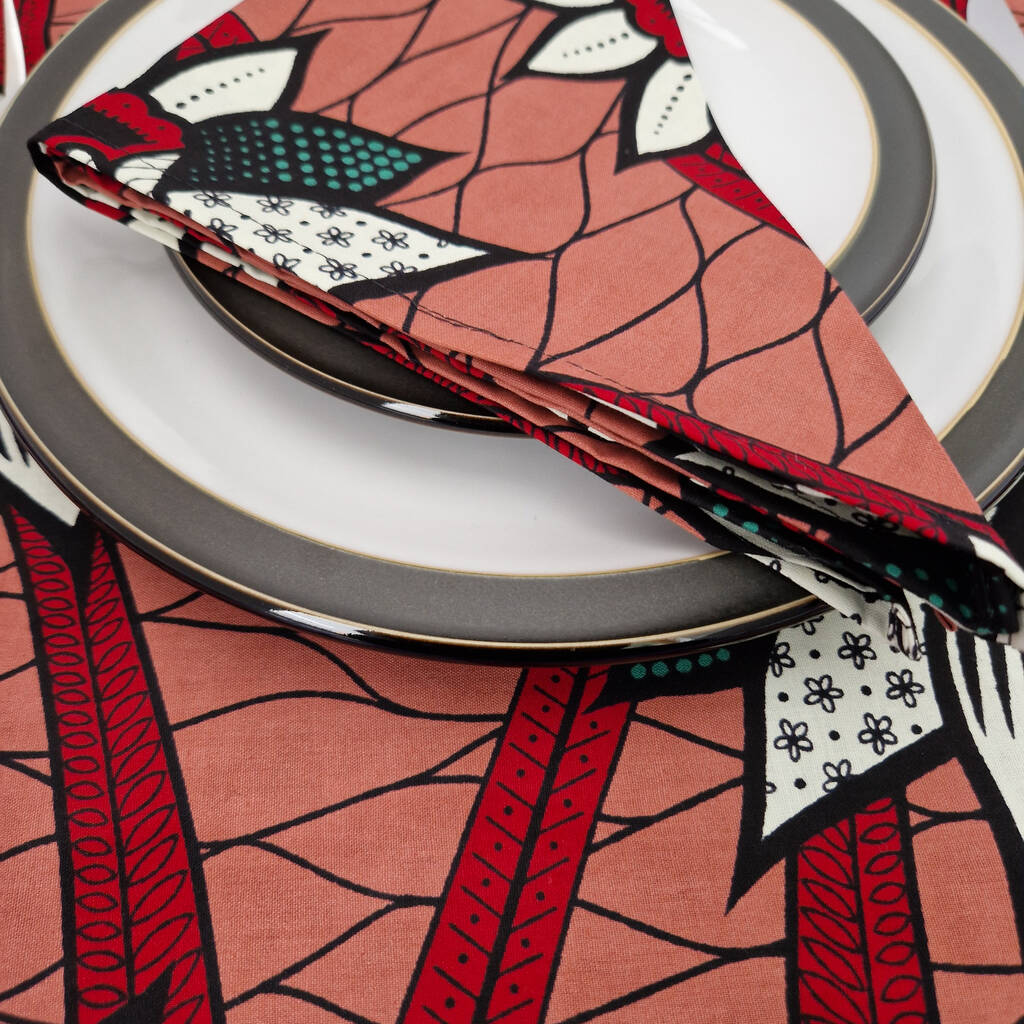 African Print Cotton Napkin | Buki Print By Lolly & Kiks ...