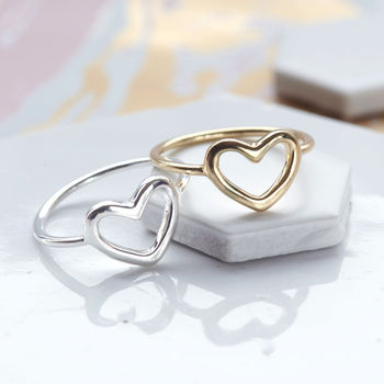 Open Heart Ring By Junk Jewels | notonthehighstreet.com