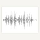 your song soundwave typography print by dinkit | notonthehighstreet.com