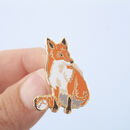 Fox Enamel Pin Badge By Little Paisley Designs | notonthehighstreet.com
