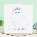 Birthday Card Princess Cat In Hat By Jo Clark Design ...
