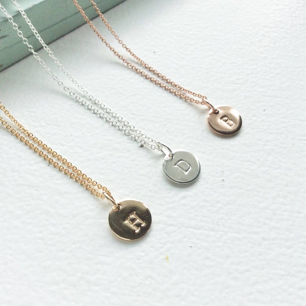 initial necklace by crystal and stone | notonthehighstreet.com