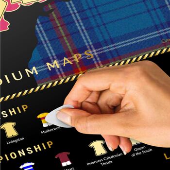 Scottish Football Stadiums Scratch Off Map By Football Stadium Maps ...