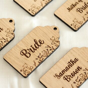 Custom Wedding Place Name Tags,Engraved Wedding Favours By The Wood Look
