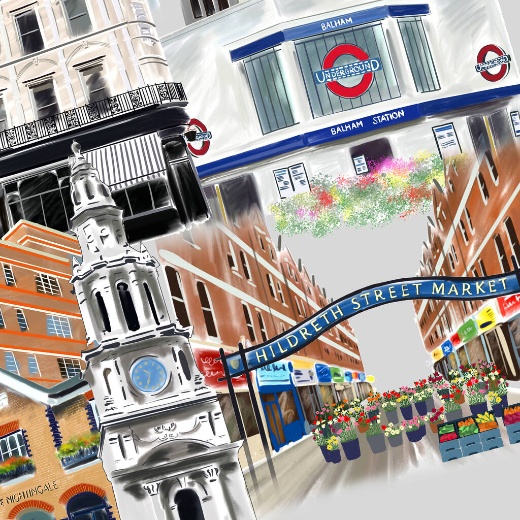 Balham London Art Print By Scene in Prints | notonthehighstreet.com
