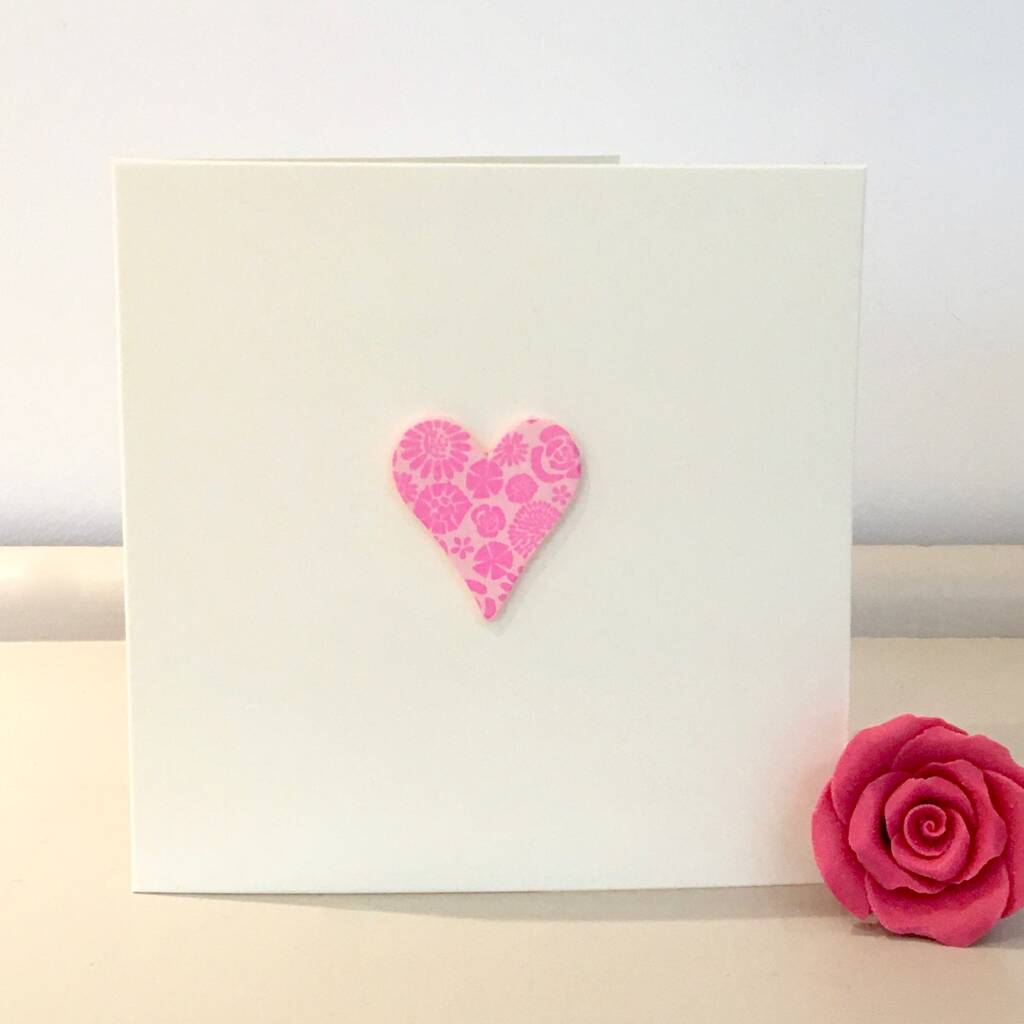 Love Heart Handmade Anniversary Card By Chapel Cards ...