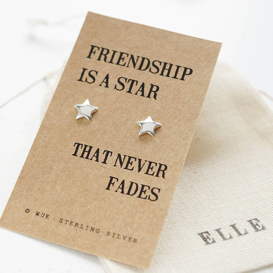 friendship star silver earrings by wue | notonthehighstreet.com