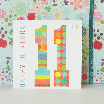 Sparkly 11th Birthday Card By Kali Stileman Publishing ...