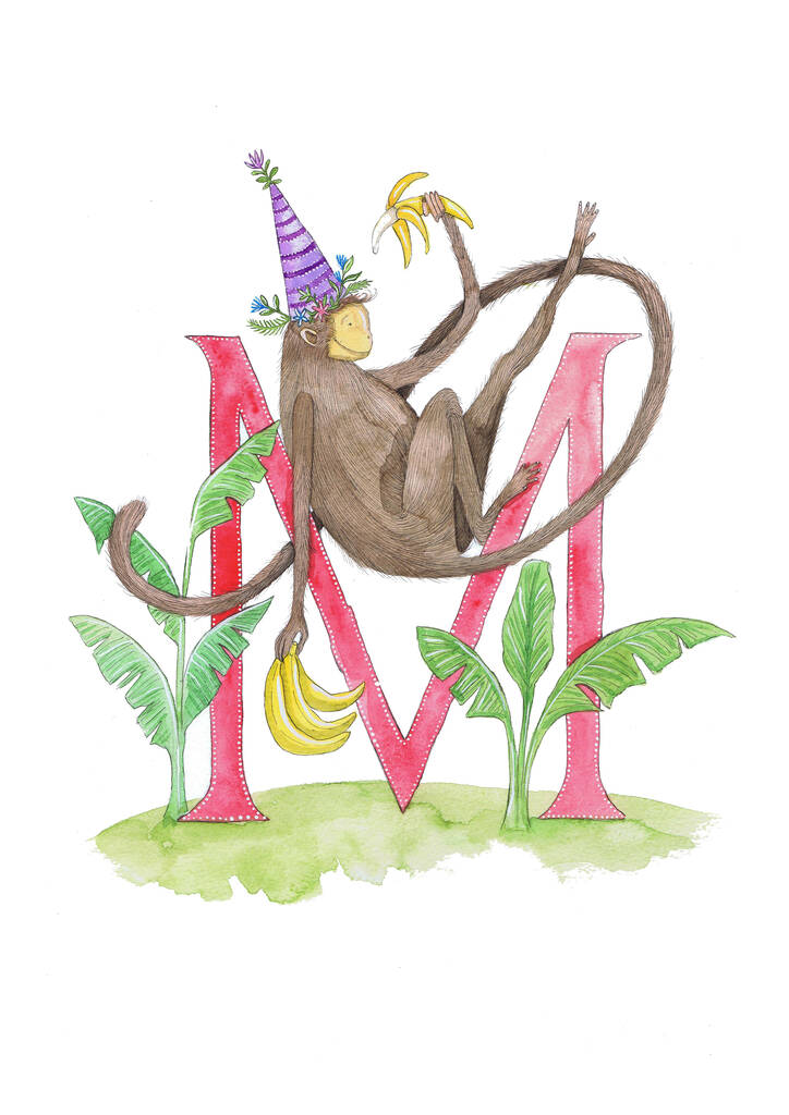 I Is For Ibex Alphabet Art Print By E.C Woodard Studio