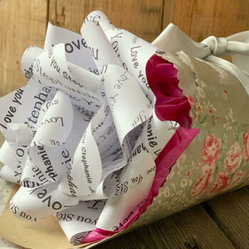 'love You' Paper Wrapped Rose By Cot2tot & Beyond | notonthehighstreet.com