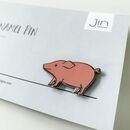 Pig Enamel Pin By Jin Designs | notonthehighstreet.com