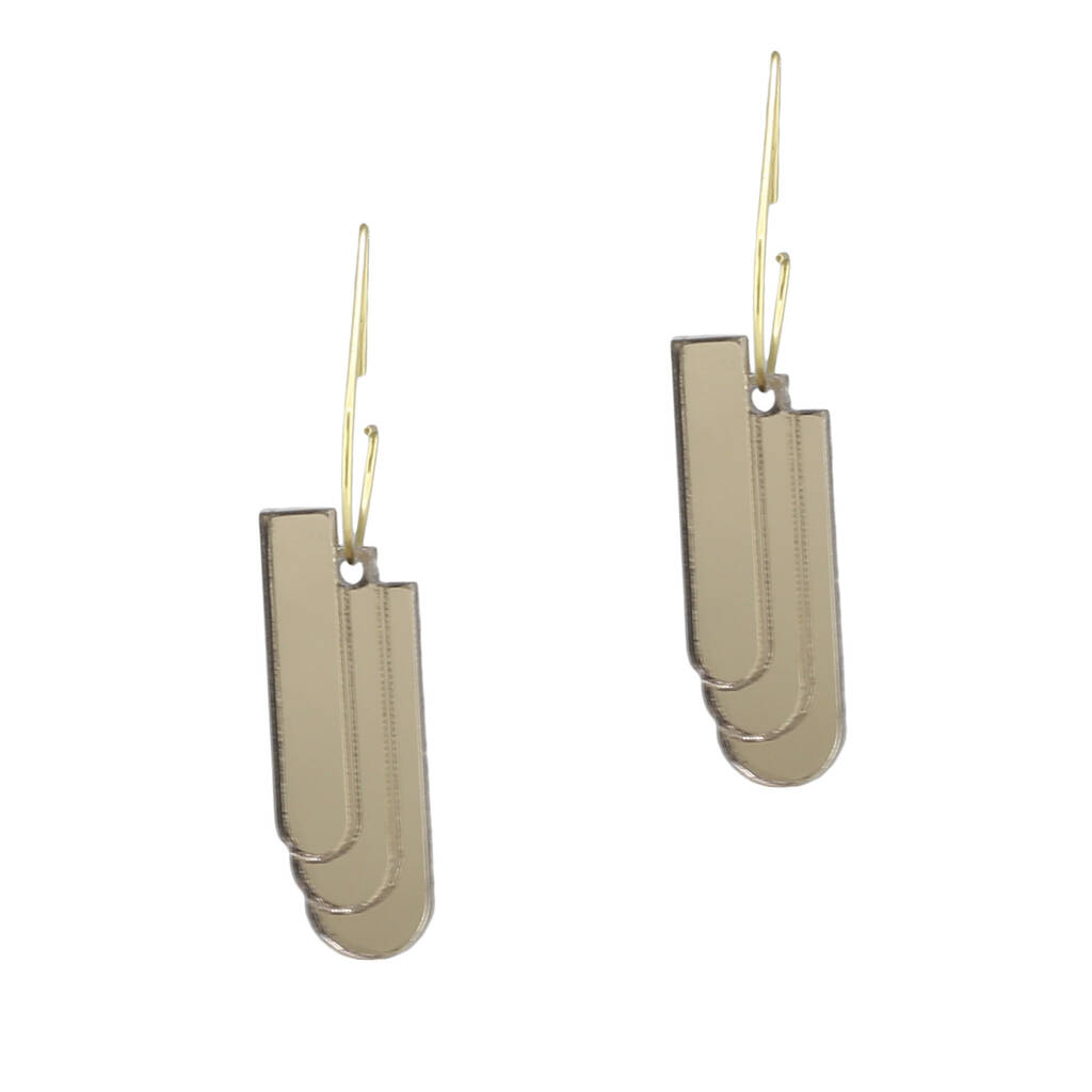 Ziggurat Drop Art Deco Acrylic Statement Earrings By Kodes ...