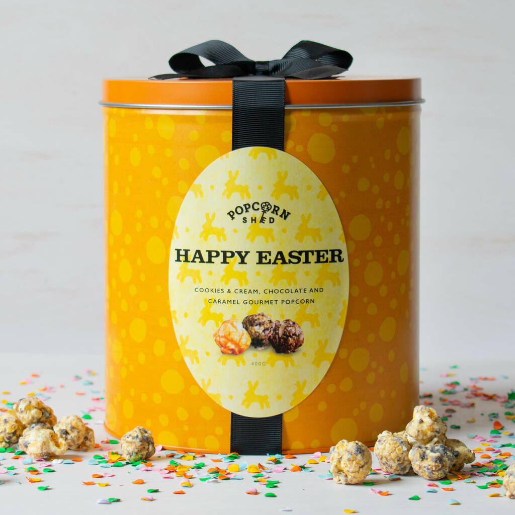 Happy Easter Popcorn Gift Tin By Popcorn Shed | notonthehighstreet.com
