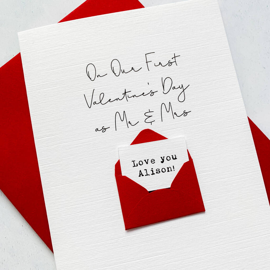 Personalised First Valentine's As Mr And Mrs Card By Ruby Wren Designs ...