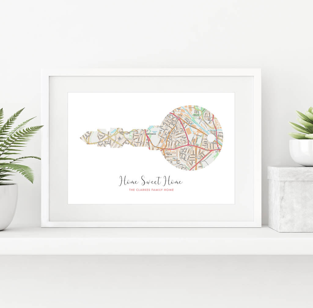 Personalised Map Key Print By Over & Over | notonthehighstreet.com