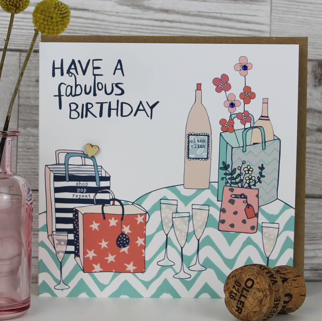 Shopping Theme Birthday Card By Molly Mae Notonthehighstreet Shopping Theme Birthday Card By Molly Mae Notonthehighstreet