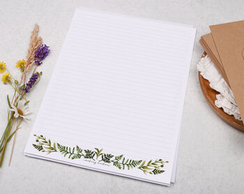 A4 Botanical Letter Writing Paper By Making Meadows ...