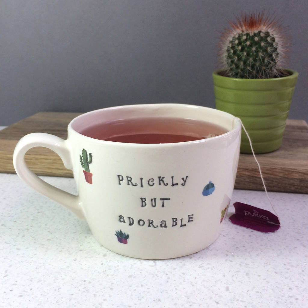 prickly but adorable handmade earthenware cactus cup by gilbert and ...