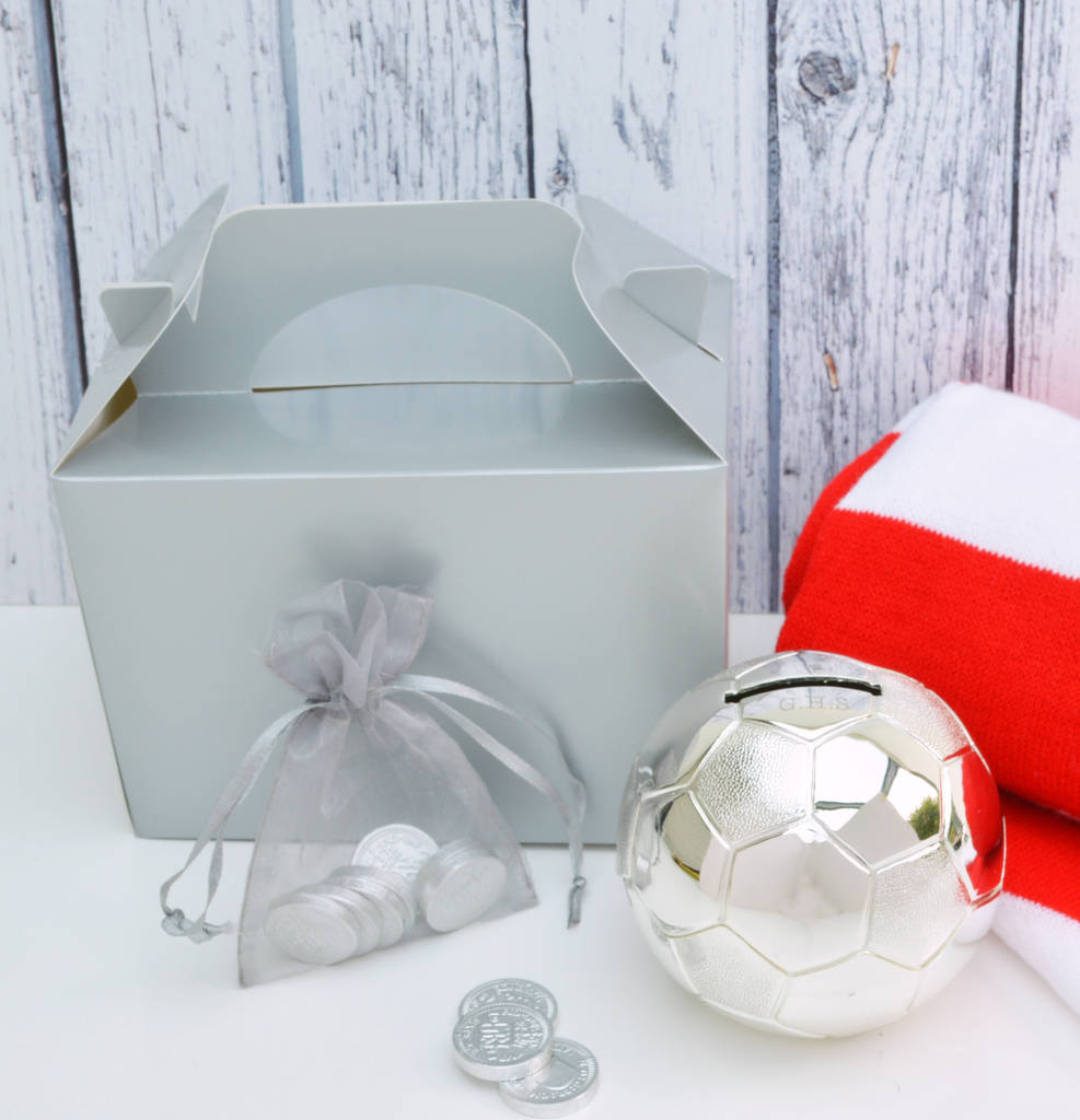 Personalised Football Money Box Gift Set By Me and My Sport ...