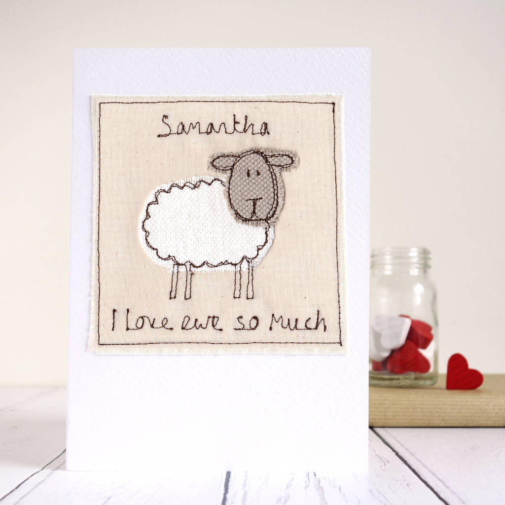 personalised sheep card by milly and pip | notonthehighstreet.com