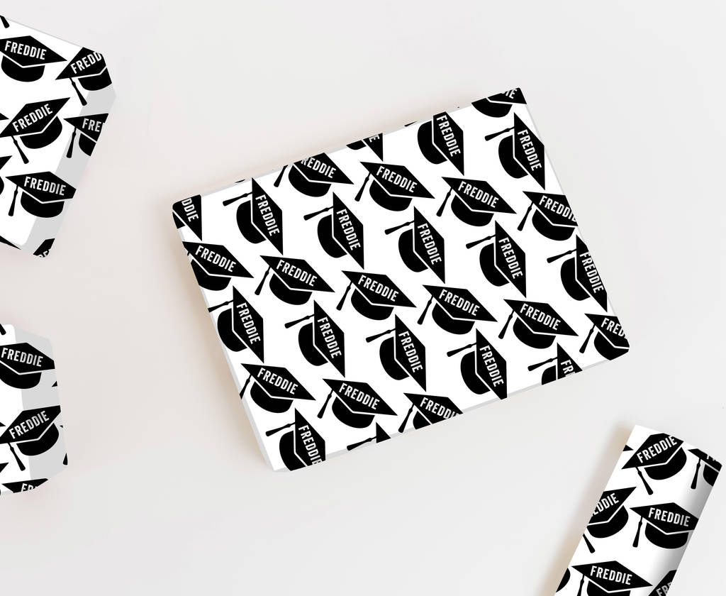 personalised graduation wrapping paper by abigail warner ...